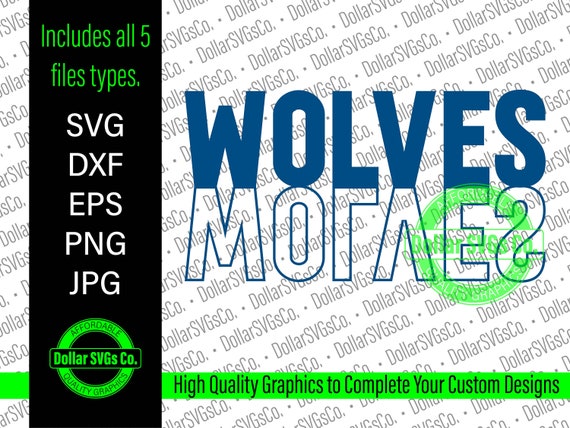 Wolves Mascot Svg Wolves Svg Go Wolves Basketball - Etsy