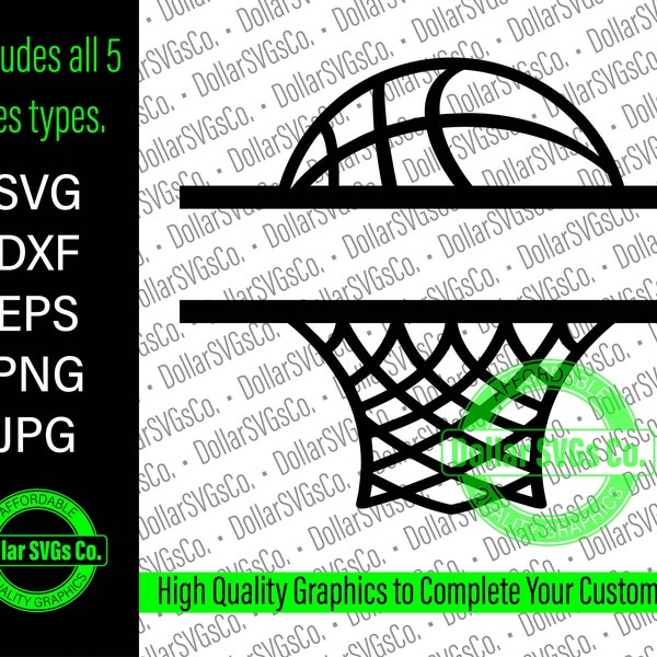 Split Basketball Net Svg - Etsy