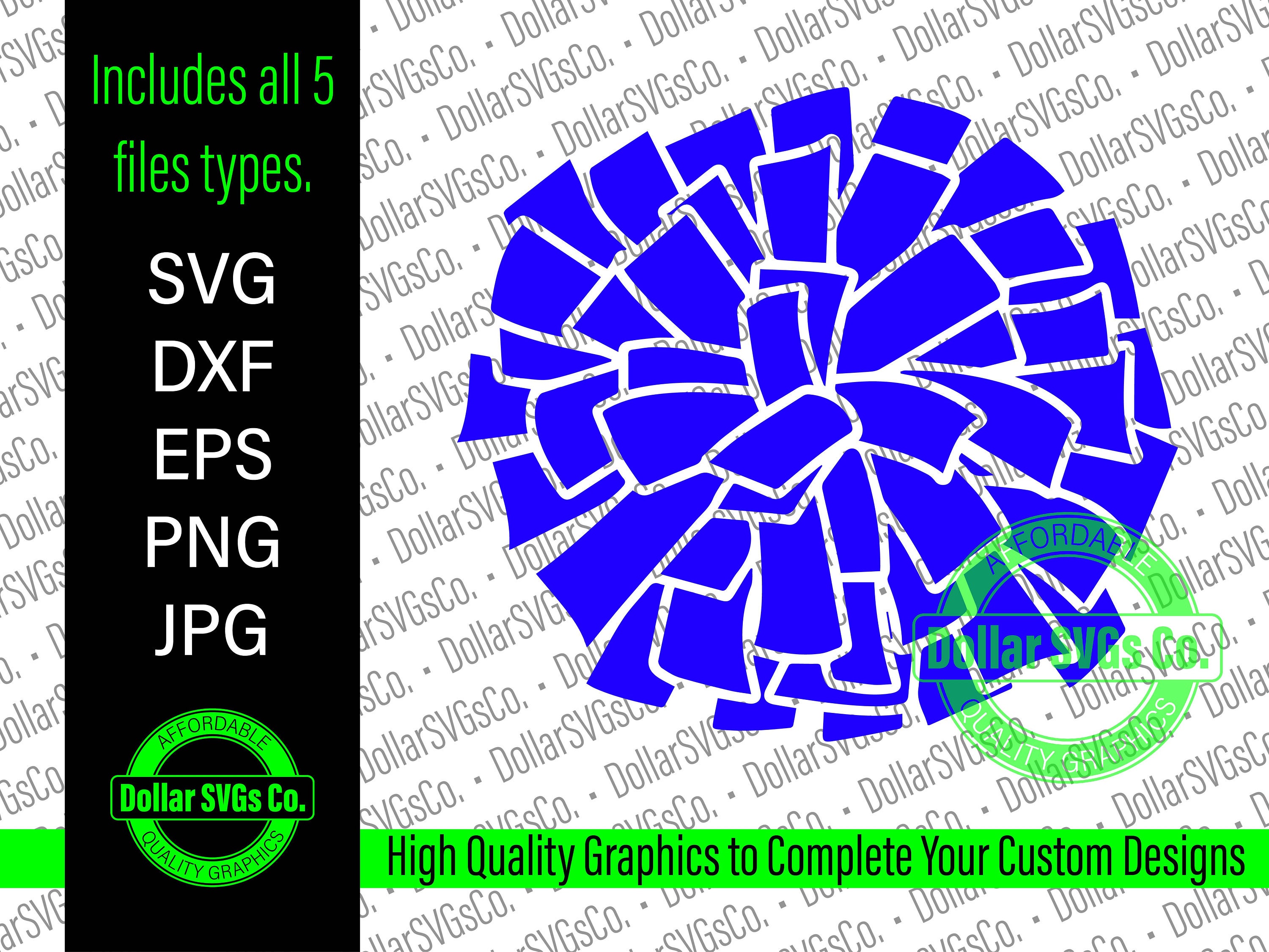 Pom-pom Svg Cheerleading Svg Pompom Svg Pom Pom Svg | Etsy