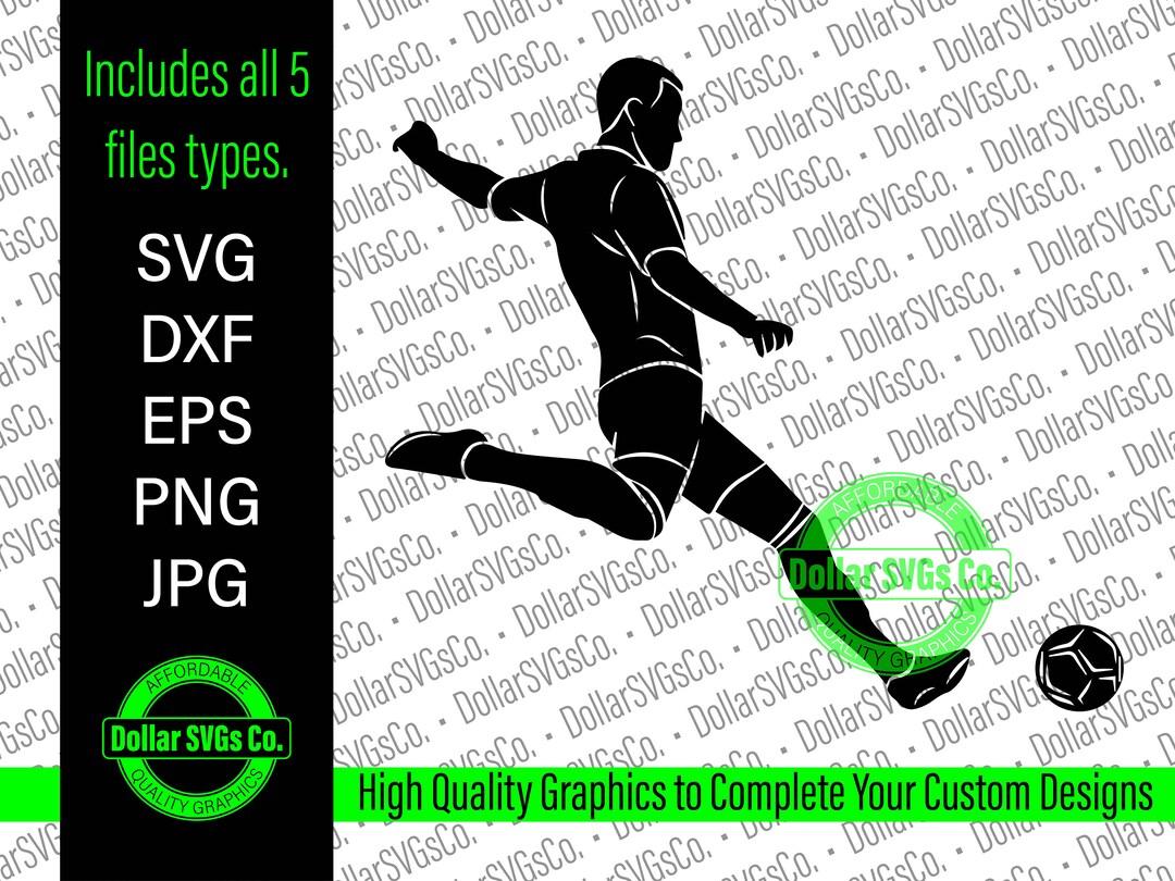 Soccer Player Svg Soccer Svg Soccer Player Silhouette Svg European ...