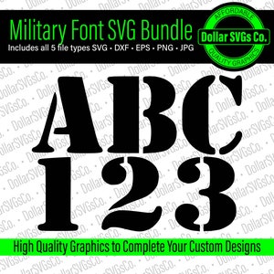 Marine Font Bundle SVG | Marine SVG | Cricut Silhouette Font | Military ...