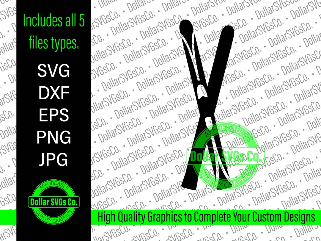 Skis Svg | Skiing Svg | Cross Skis Cut File | Winter Sports Svg ...