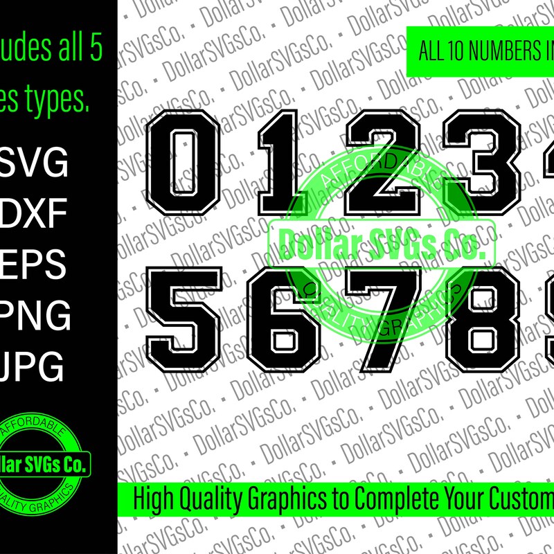 Varsity Numbers - Etsy