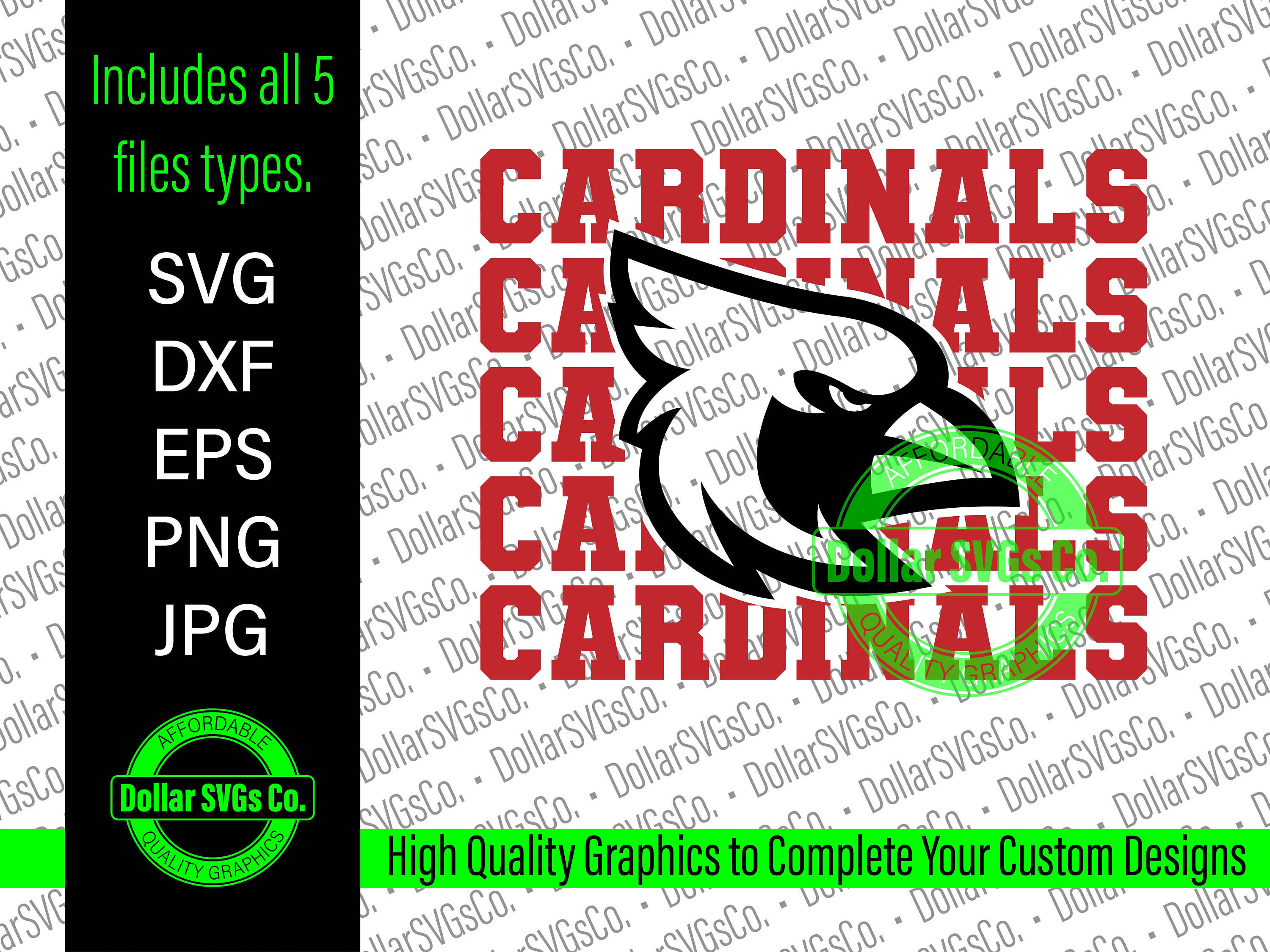 Cardinals Square Svg Cardinals Mascot Cardinals Svg Go - Etsy