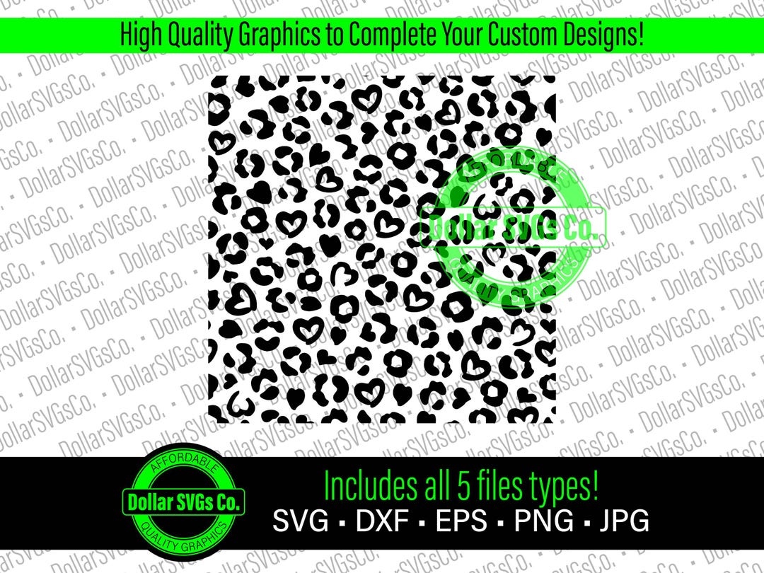 Leopard Heart Pattern Svg Leopard Heart Print Svg Leopard Pattern ...
