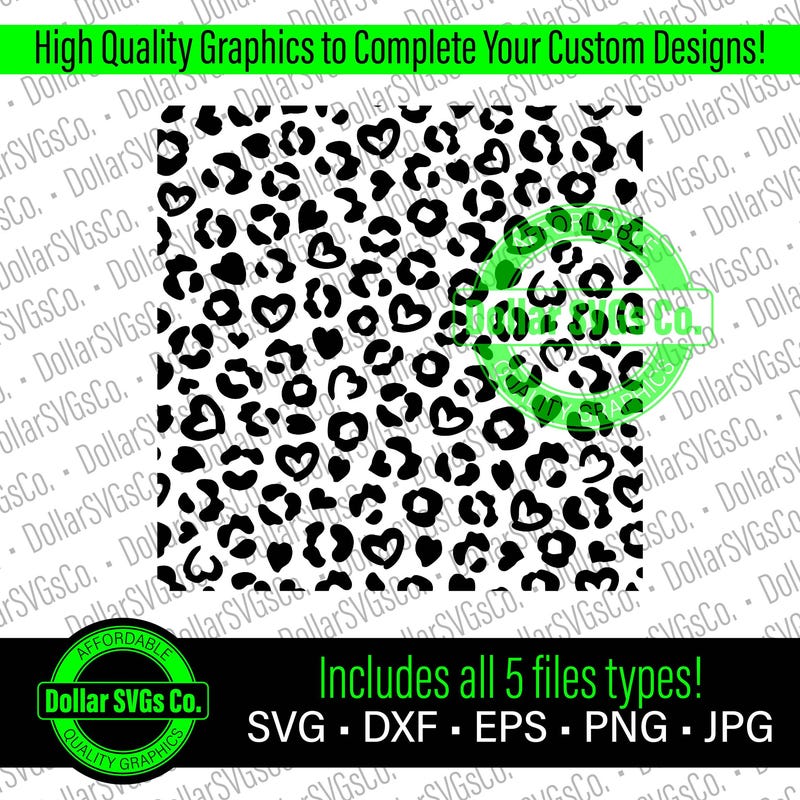 Leopard Heart Svg - Etsy