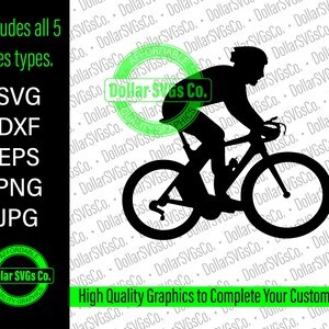 Cyclist SVG | Bicycle Svg | Man on Bike SVG | Mountain Bike Svg | Bike ...