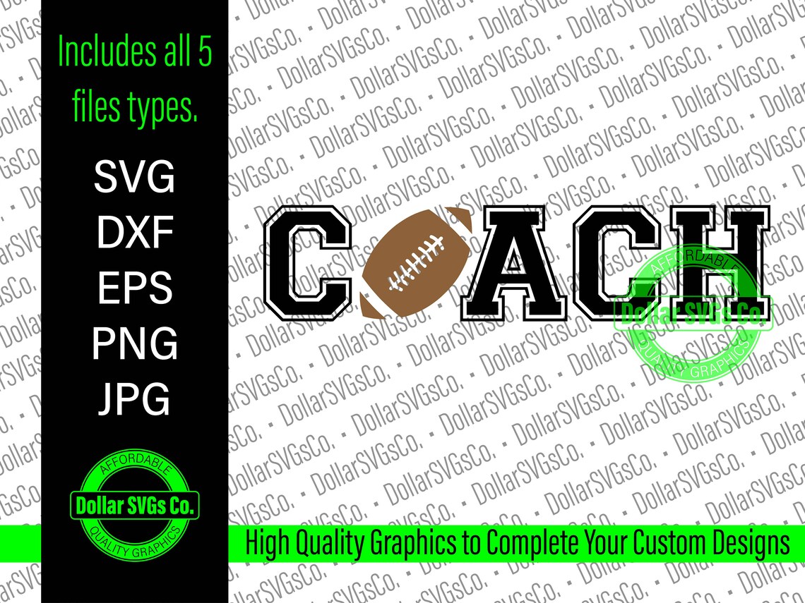 Football Coach Svg Football Svg Coach Svg American - Etsy
