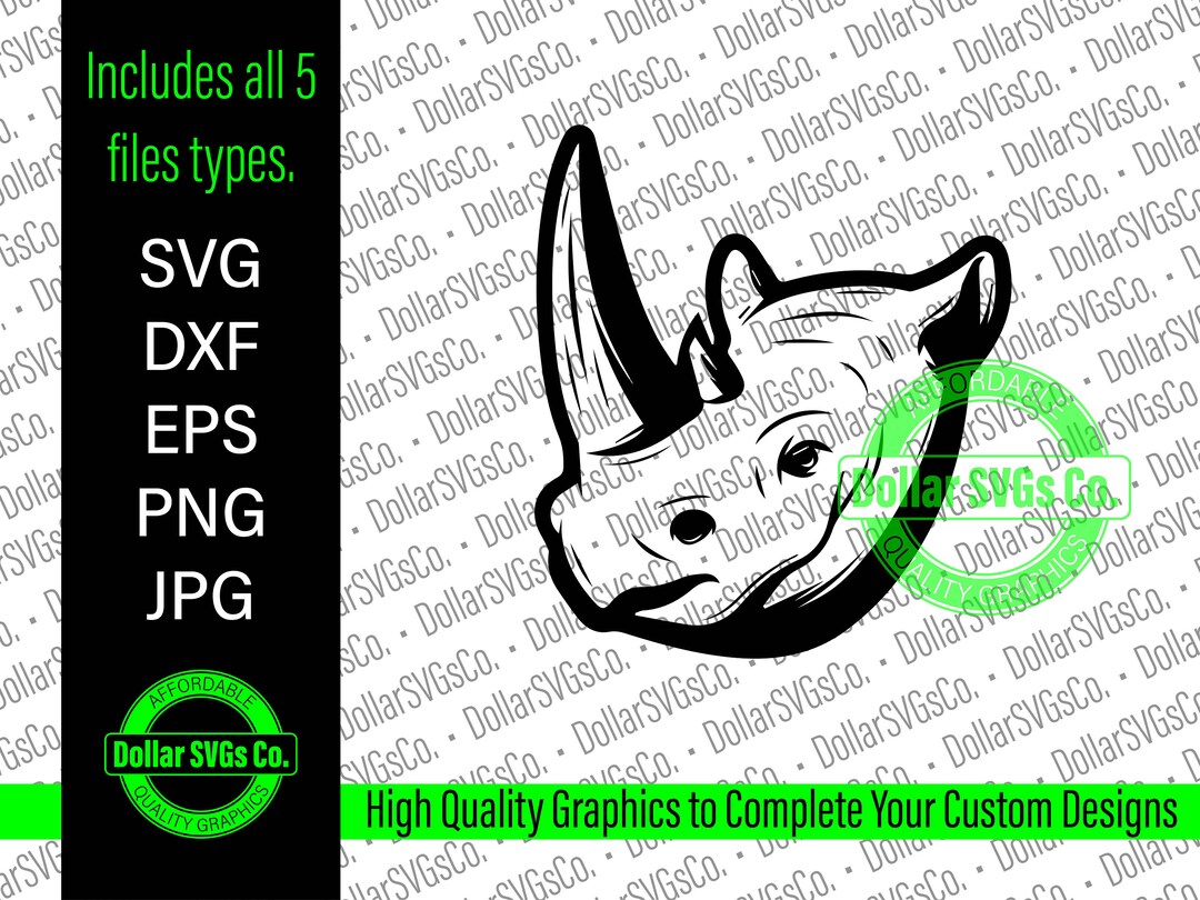 Rhino Svg Rhino Svg for Kids Rhino Face Svg Safari Animals Svg Cricut ...