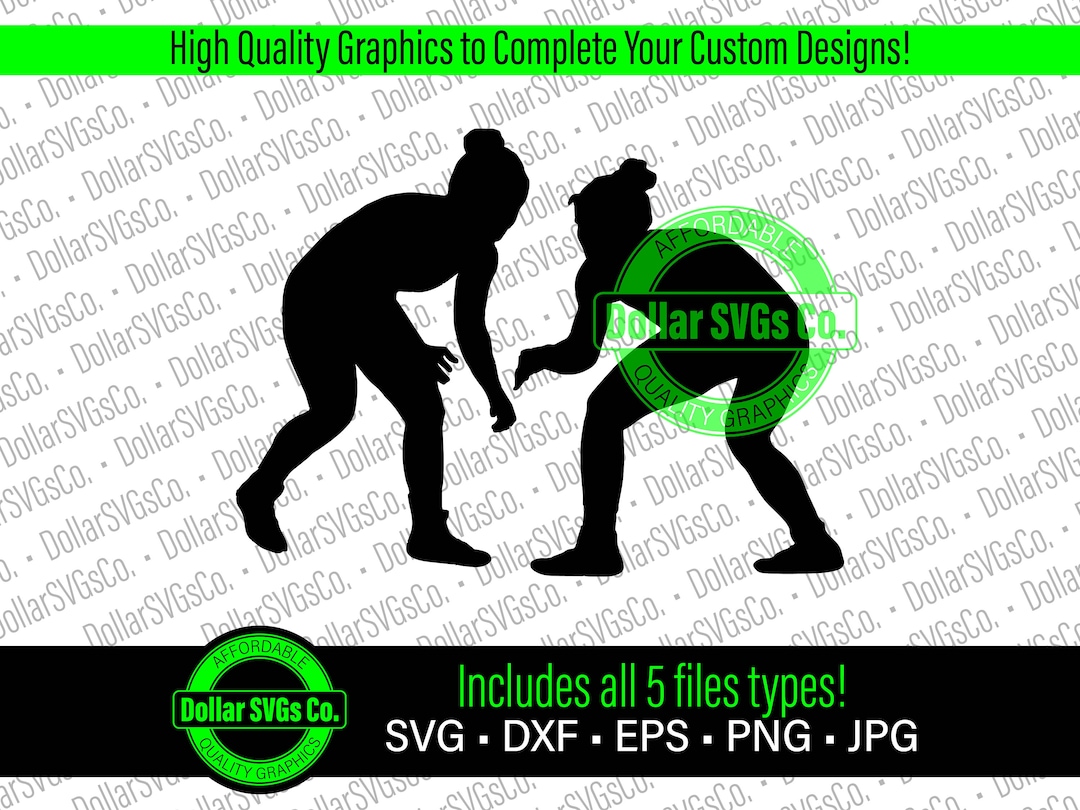 Female Wrestlers Svg Wrestler Woman Svg Wrestler Silhouette Svg ...