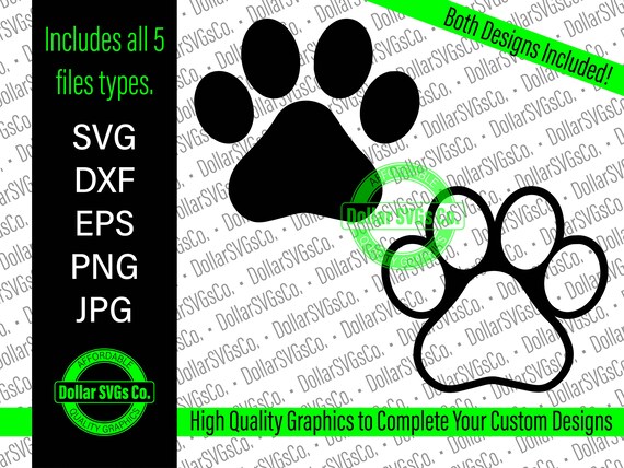 Paw Print Svg Paw Prints Svg Paw Prints Bundle Dog Print - Etsy