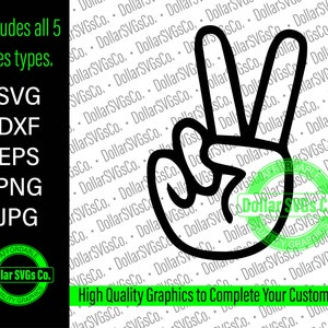 Peace Svg | Peace Sign Svg | Peace | Peace Hand Svg | Deuces Svg ...