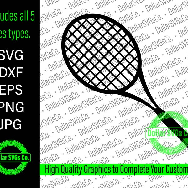 Tennis Racket Svg - Etsy