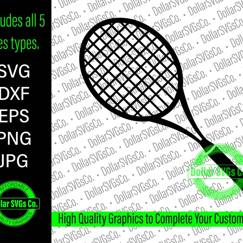 Tennis Racket Svg - Etsy