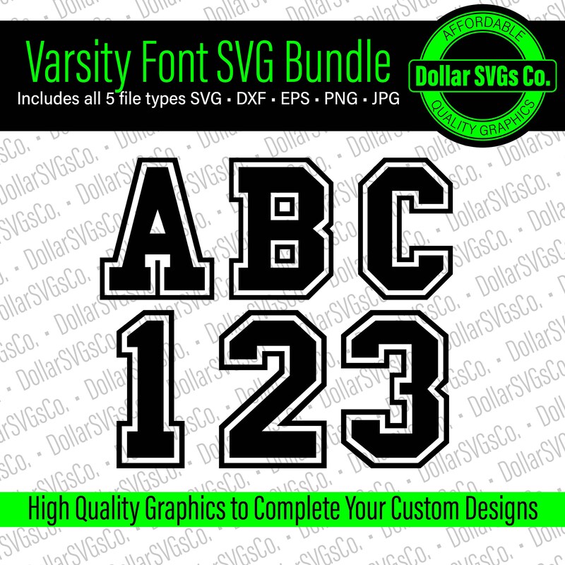 Varsity Font - Etsy