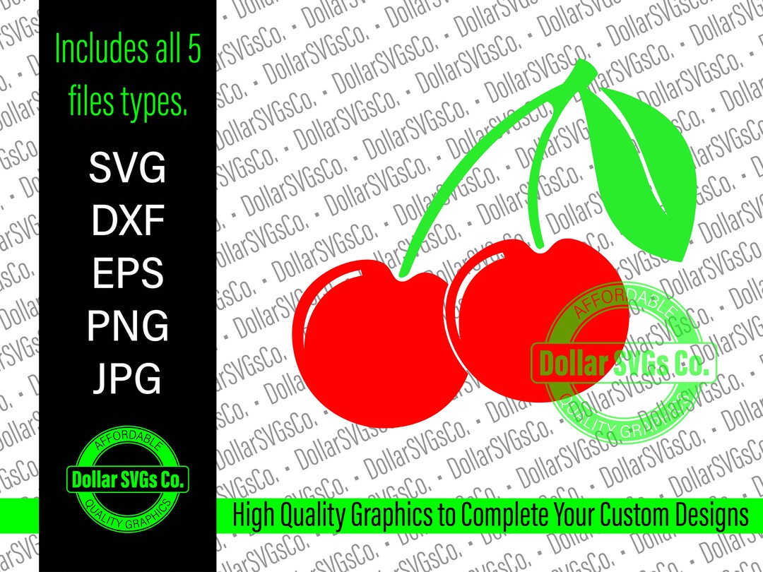 Cherries Svg Cherry Svg Glowforge Cherries Png Cherries Cherry Fruit ...