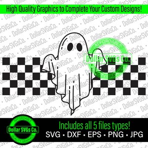 Checkered Ghost Svg Halloween Checkers Svg Spooky Season - Etsy