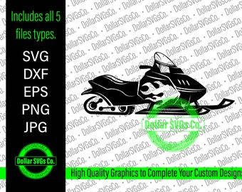 Snowmobile Svg Ski-doo Clipart Sled Cut File Winter - Etsy