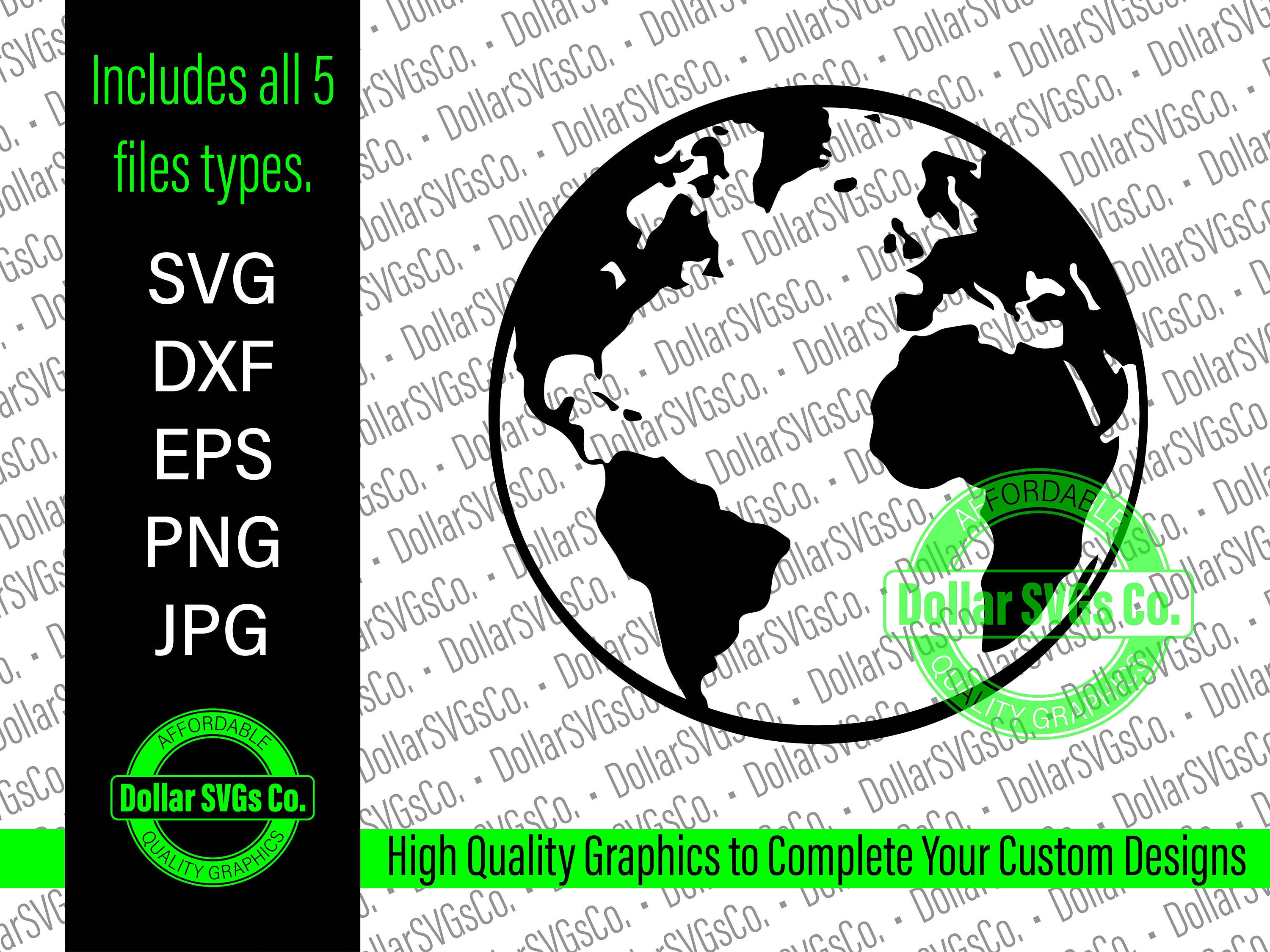 Globe Outline Svg World Map Silhouette Svg World Map Svg | Etsy