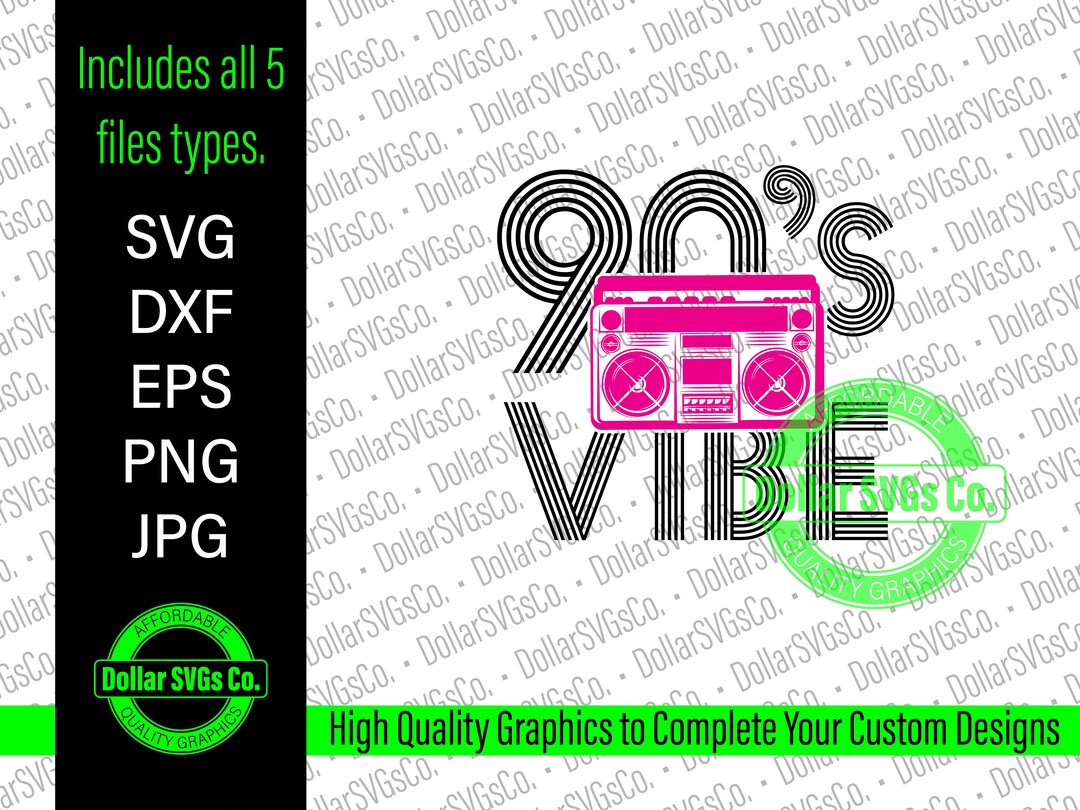90's Vibe Svg | Retro 90's Svg | Cassette Retro Svg | 90s Retro Svg ...