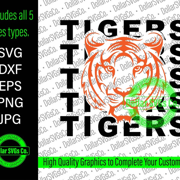 Tiger Svg - Etsy