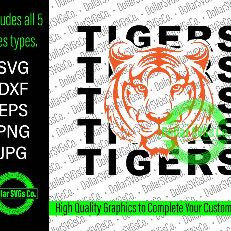 Tiger Svg - Etsy