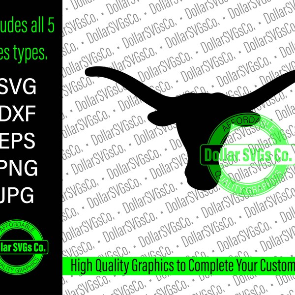 Longhorn Svg - Etsy