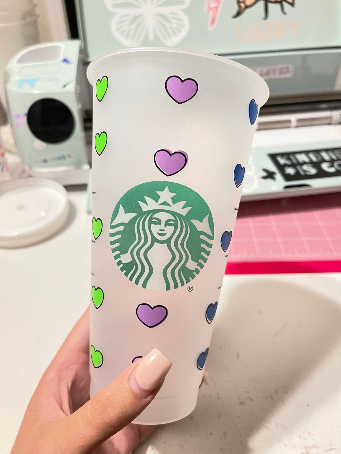 Preppy Heart Starbucks Cold Cup Cold Cup Roller Rabbit - Etsy