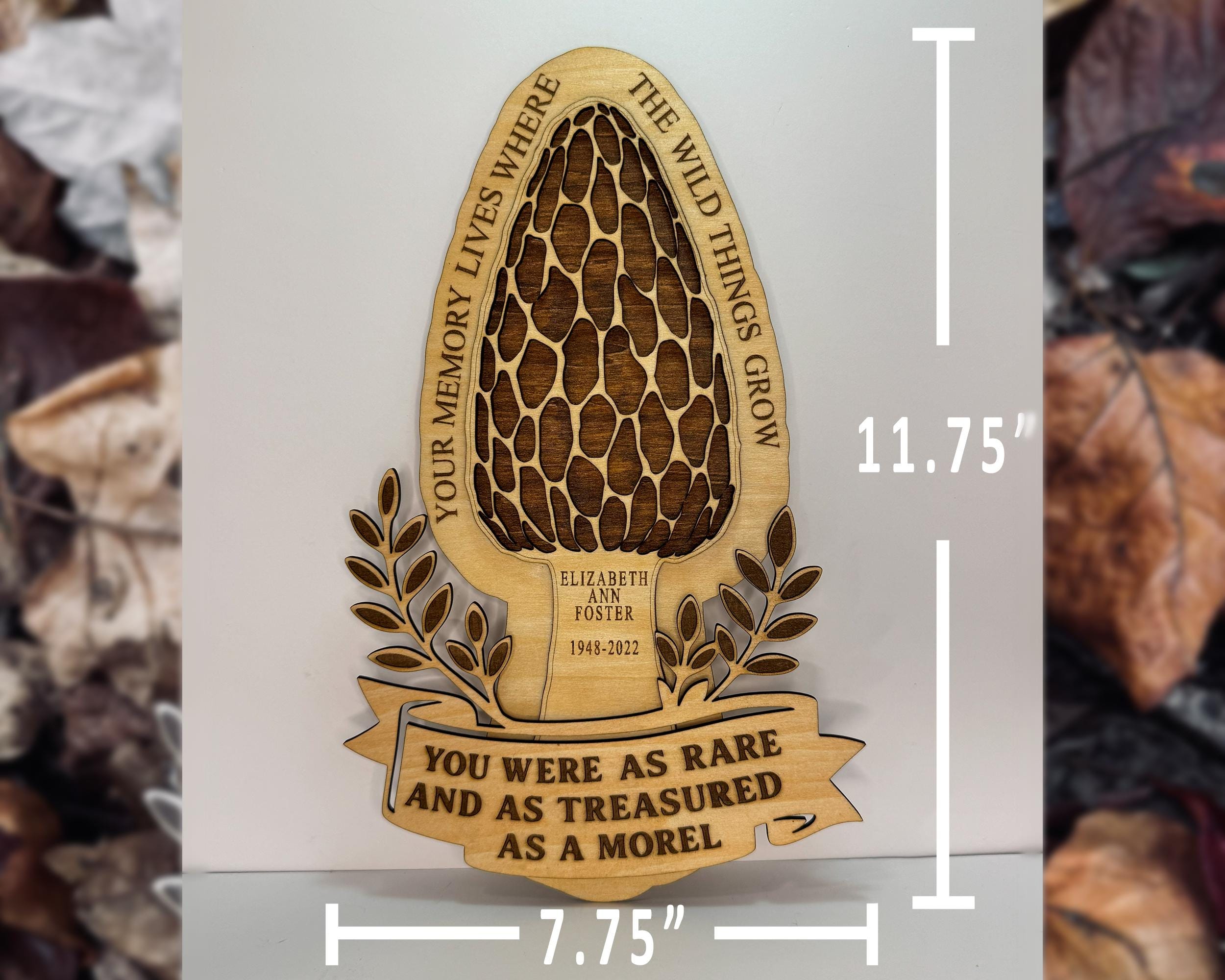 Handmade Wooden Morel Mushroom Memorial Plaque: Rustic Sympathy Gift - Etsy
