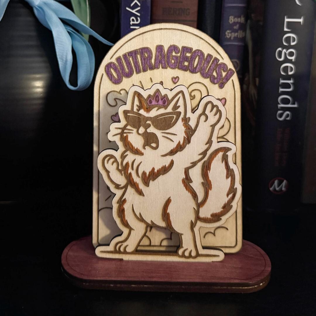 Outrageous Princess Fantasy Cat Standee | Litrpg Dungeon Crawler Desk ...