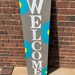 Daisy Welcome Sign/ Wood Flower Sign/ Welcome Sign/ Porch Welcome Sign ...