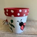 Lady Bug Flower Pot, Small Lady Bug Pot, Clay Lady Bug Pot - Etsy