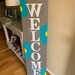 Daisy Welcome Sign/ Wood Flower Sign/ Welcome Sign/ Porch Welcome Sign ...