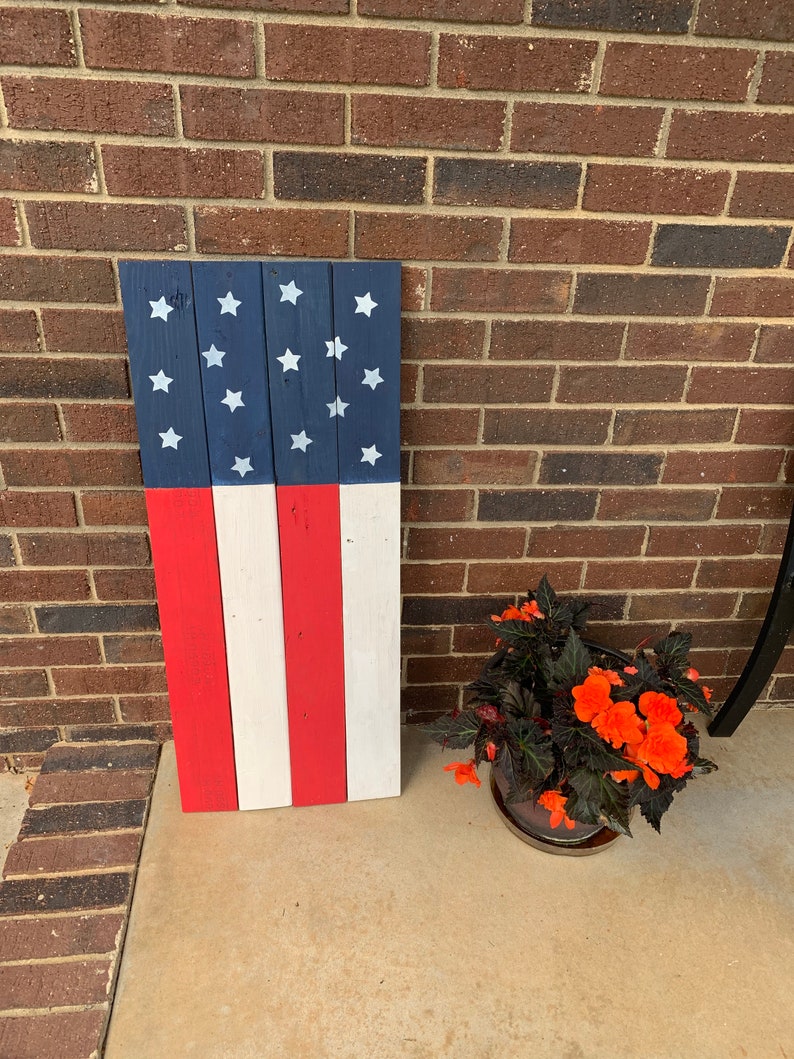 American Flag Porch Sign/ Patriotic Porch Decor - Etsy
