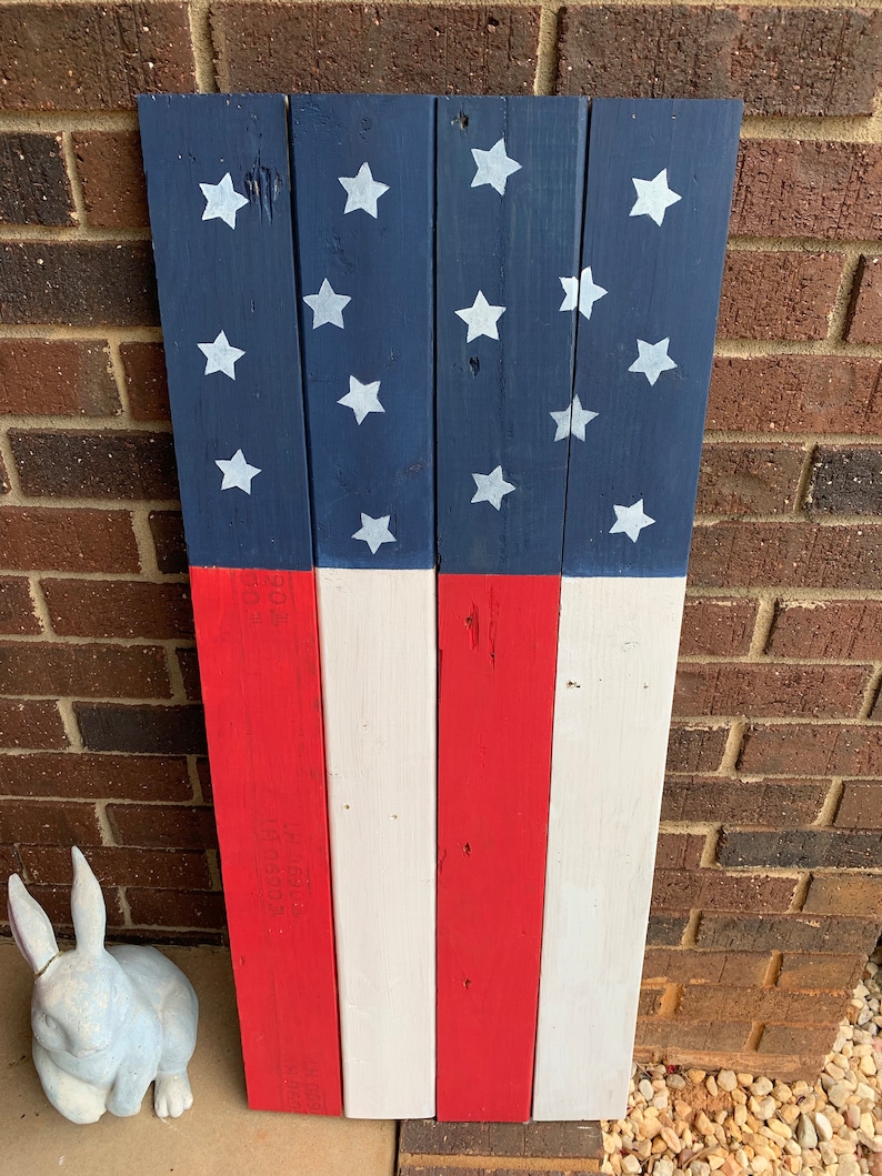 American Flag Porch Sign/ Patriotic Porch Decor - Etsy