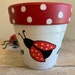 Lady Bug Flower Pot, Small Lady Bug Pot, Clay Lady Bug Pot - Etsy