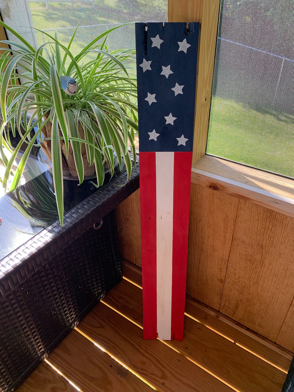 American Flag Porch Sign/ Leaning Porch Sign/ Patriotic Decor - Etsy