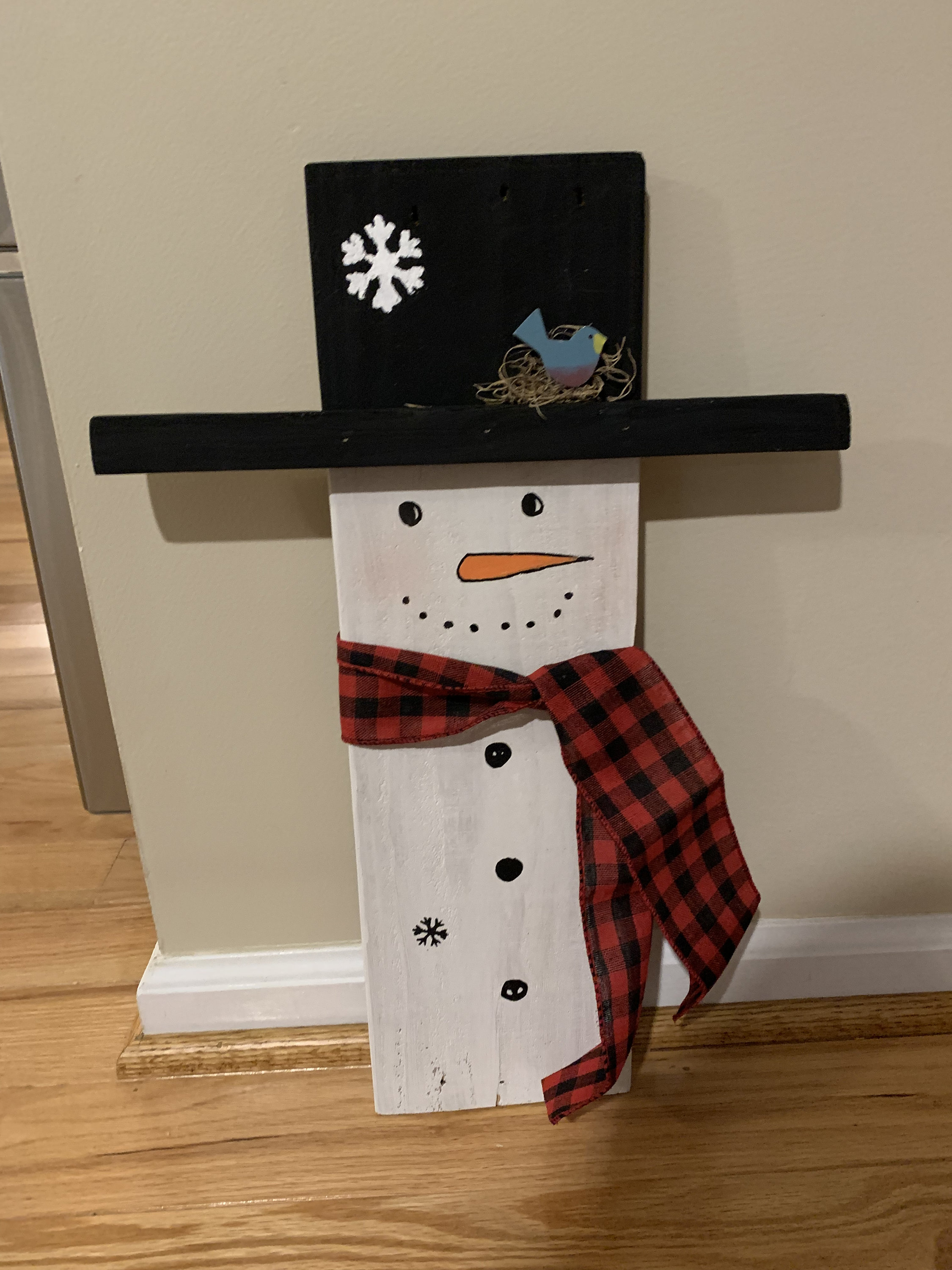 Wooden Porch Snowman/ Leaning Snowman/ Pallet Wood Snowman/winter Decor ...