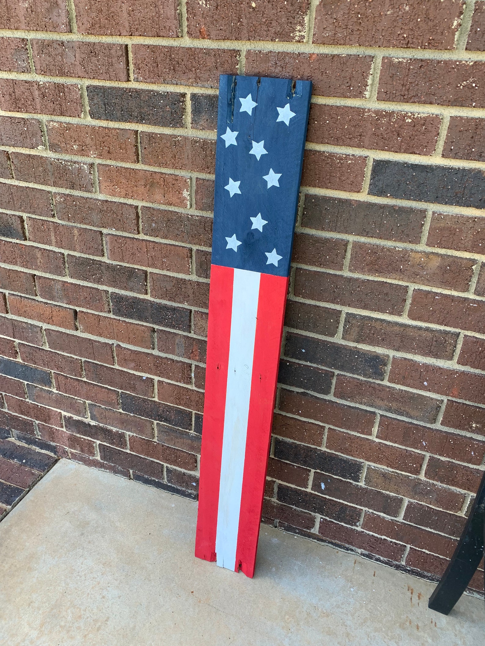 American Flag Porch Sign/ Leaning Porch Sign/ Patriotic Decor - Etsy