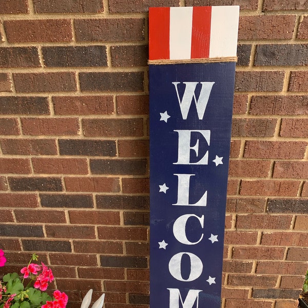 Red White and Blue Sign - Etsy