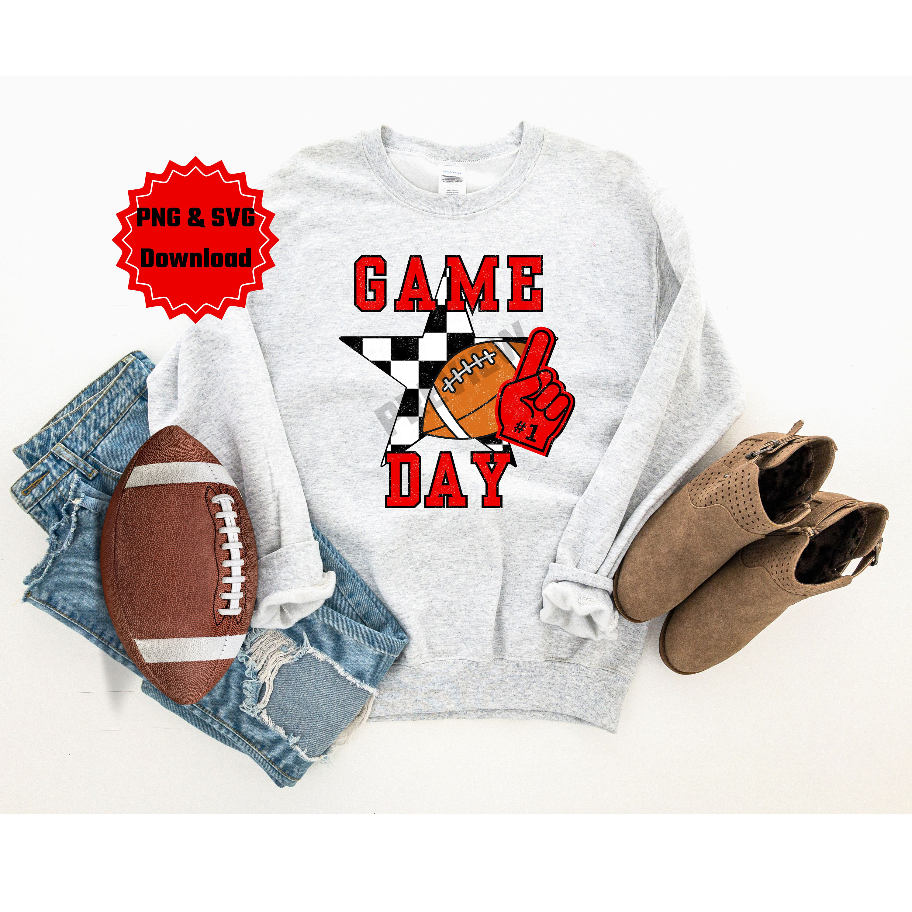 Red Game Day PNG SVG - Etsy