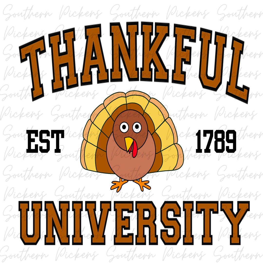 Thankful University PNG Commercial Use - Etsy