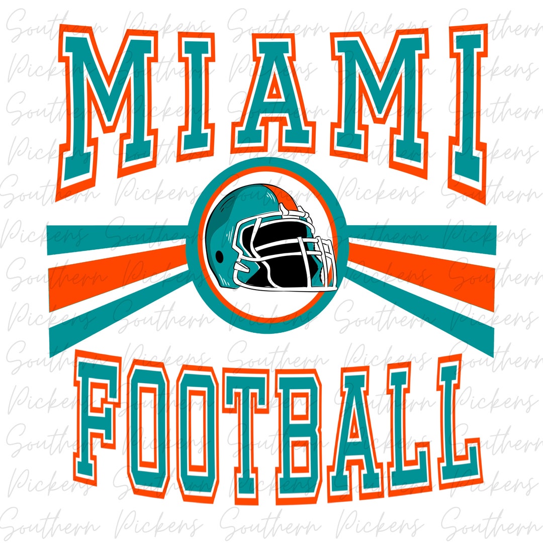 Miami Football PNG Sublimation Commercial Use - Etsy