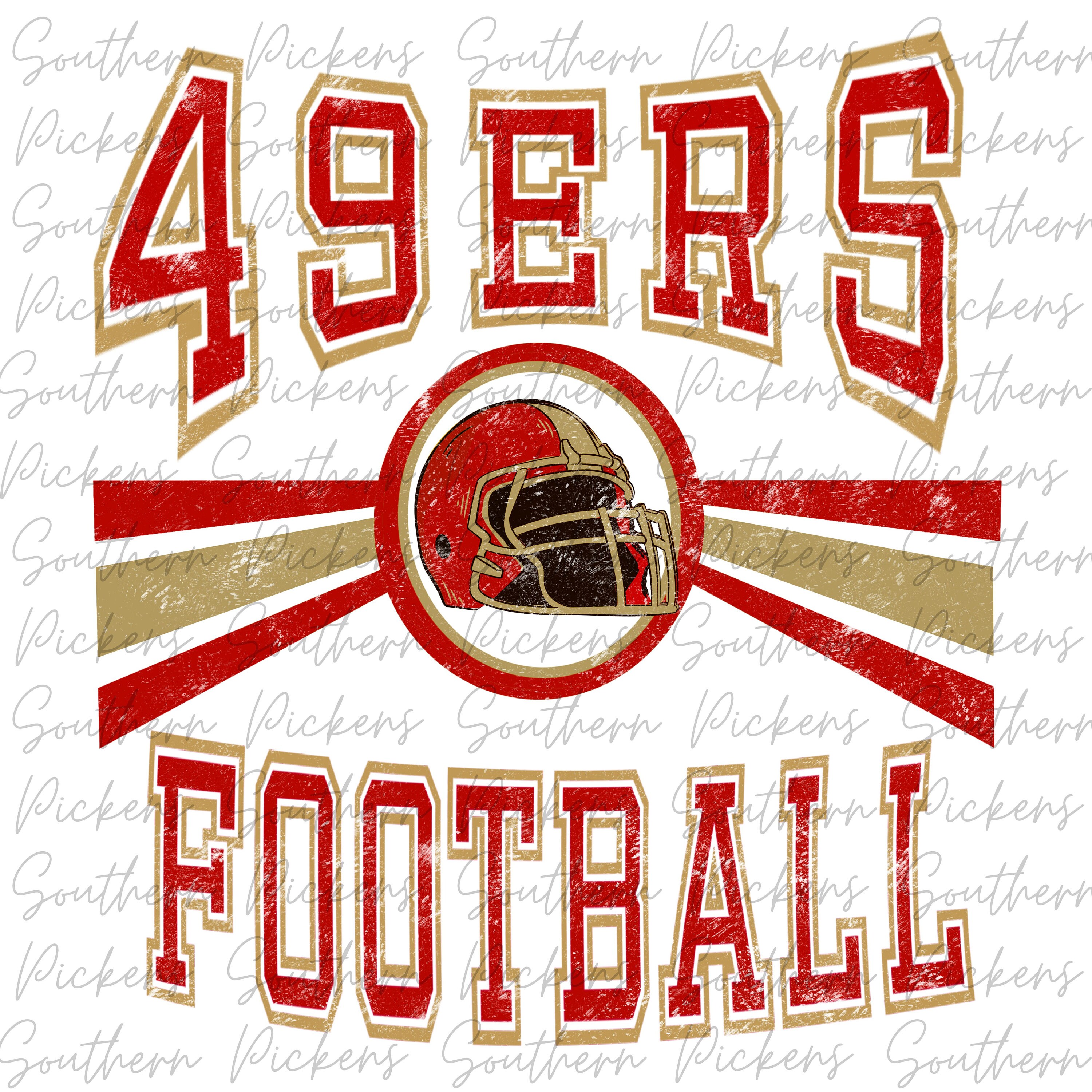 49ers Football PNG DTF Sublimation, Vintage and Full Color - Etsy