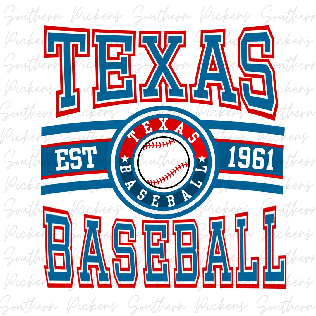 Texas Baseball PNG Sublimation DTF Distressed and Full Color Option ...