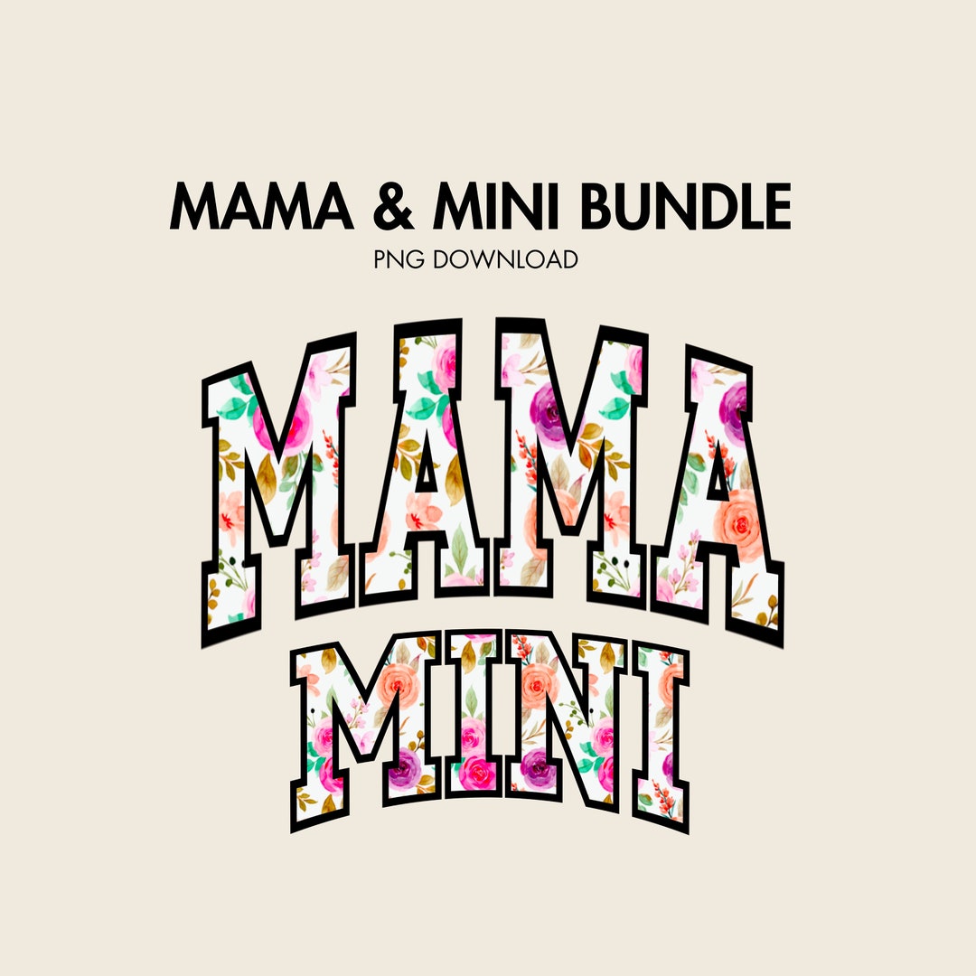 Mama and Mini PNG Bundle | DTF | Sublimation | Spring PNG | Spring ...