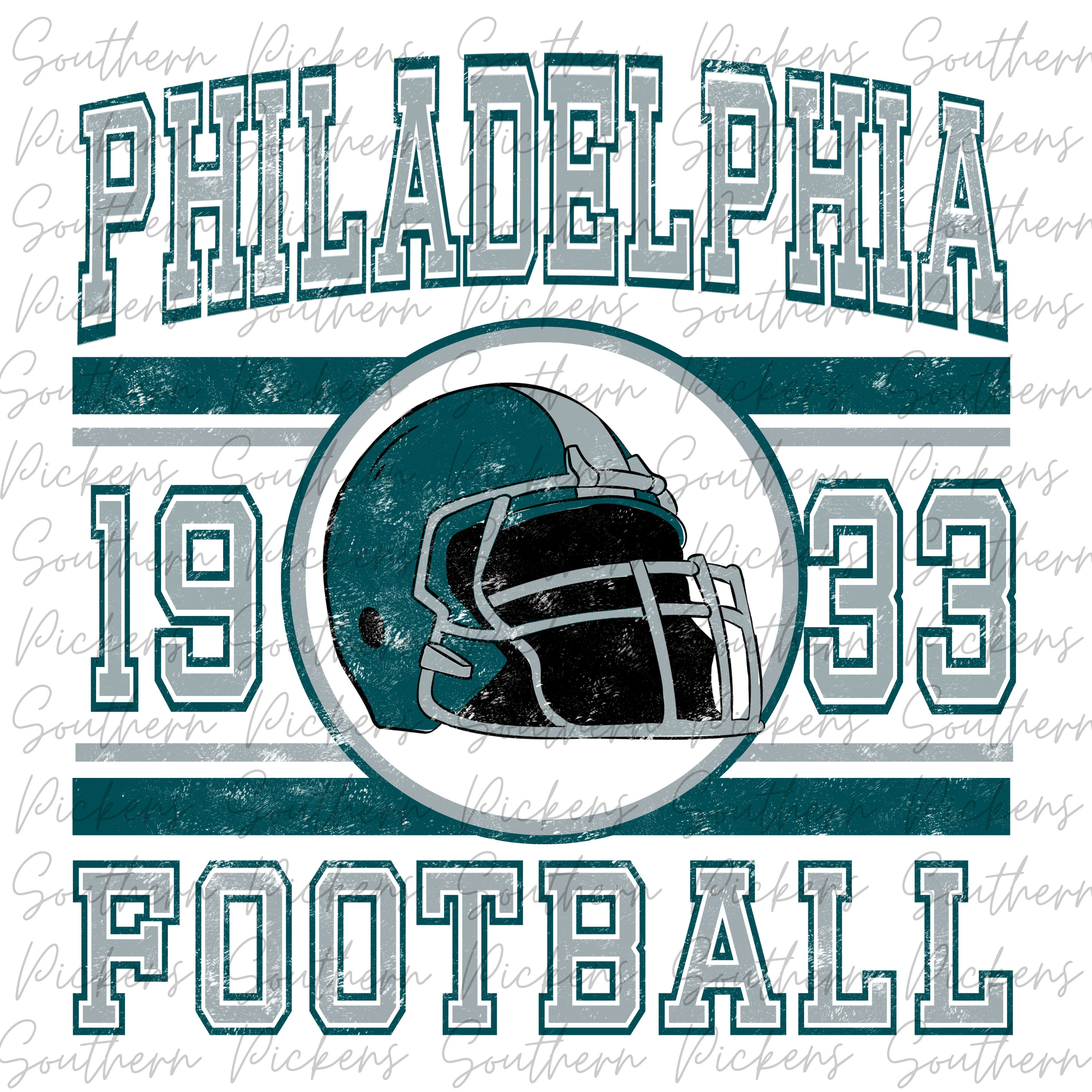 Philadelphia Football PNG DTF Sublimation Full Color and Distressed ...