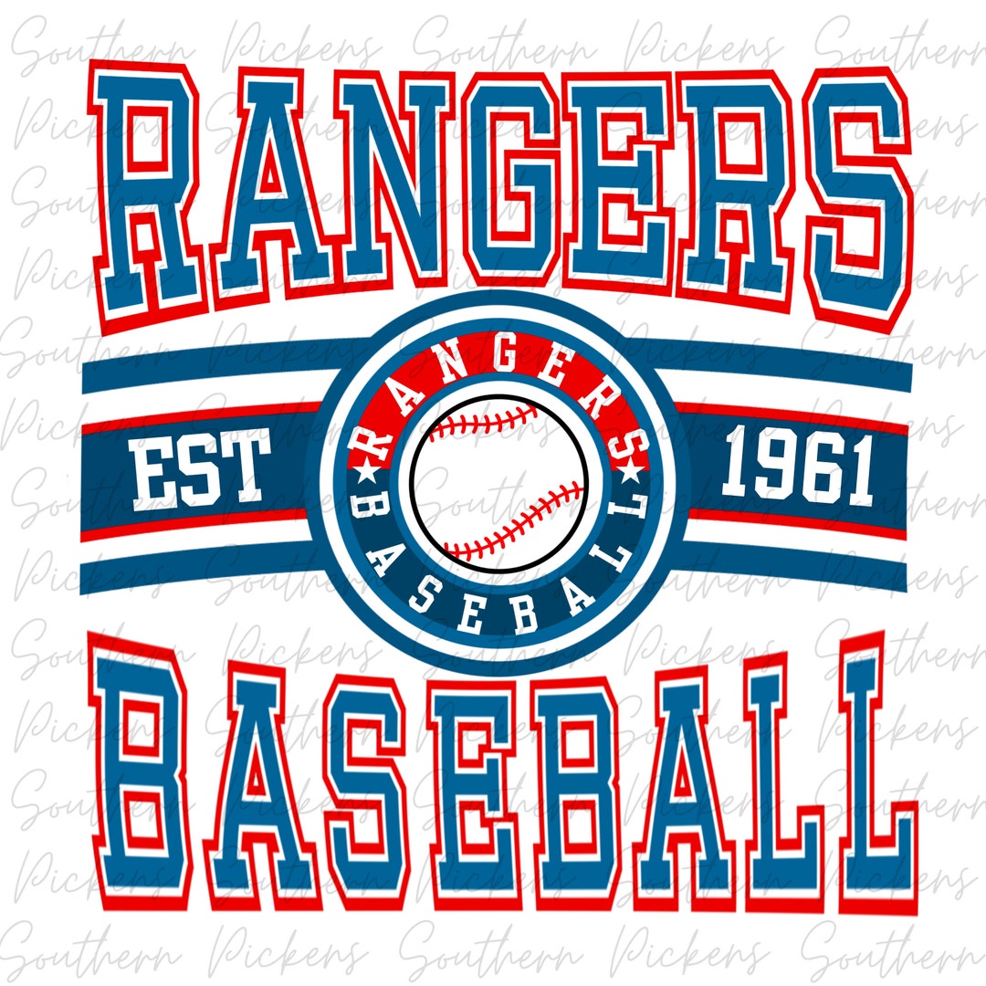 Rangers Baseball PNG TRANSFER Sublimation DTF Distressed & Full Color ...