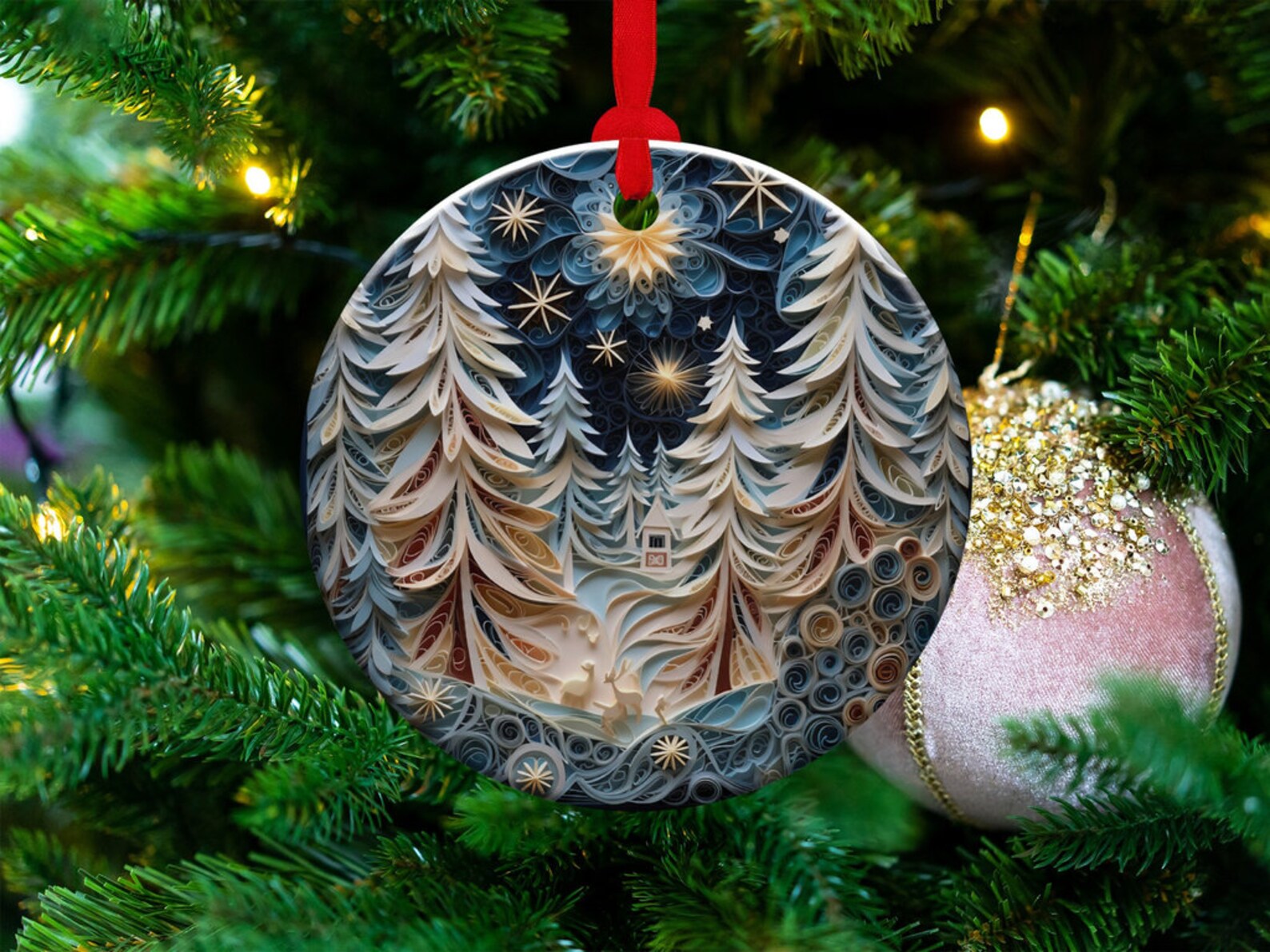 12 Christmas Ornaments Unique Custom Designs 3D Ceramic Seasonal ...
