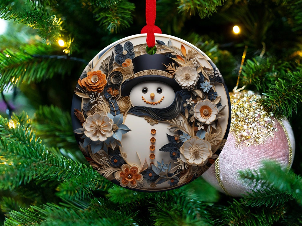 12 Christmas Ornaments Unique Custom Designs 3D Ceramic Seasonal ...